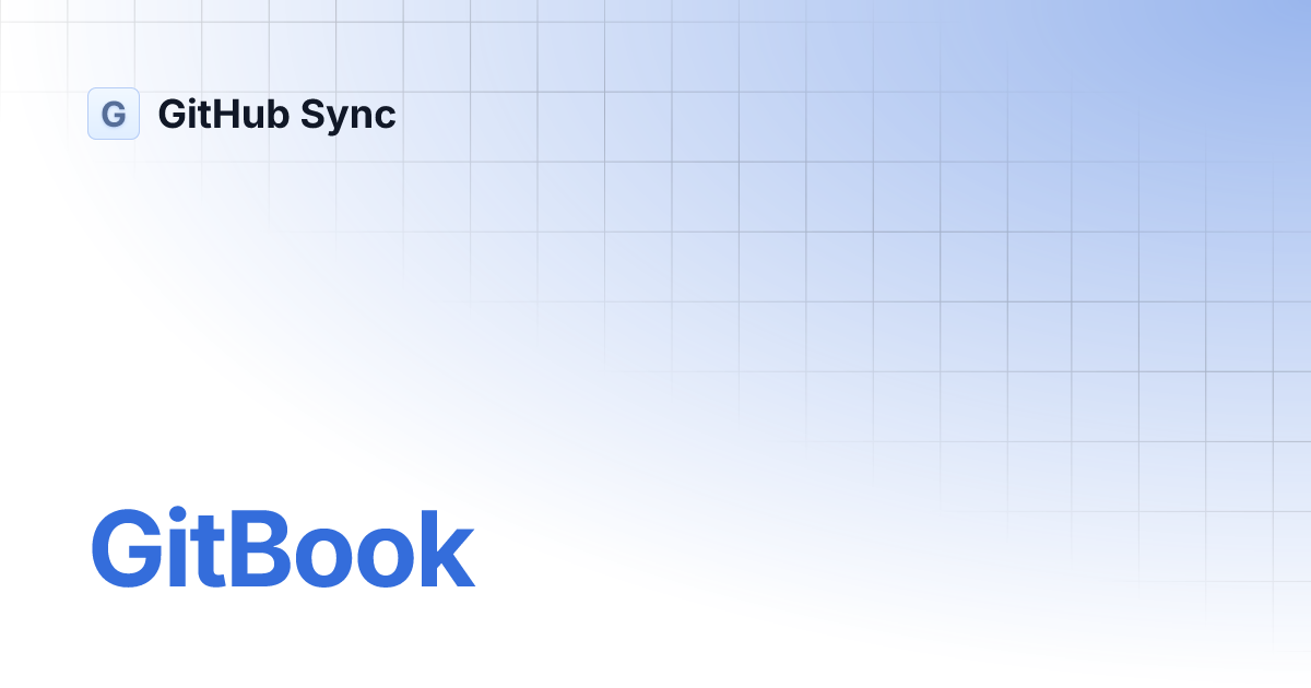 GitBook | GitHub Sync